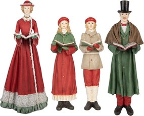 Sada 4ks vánoční dekorace figurka vánoční sbor Nativity Choir - 13*12*40 cm