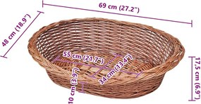 Proutěný koš / pelech pro psa přírodní 69 cm 170341