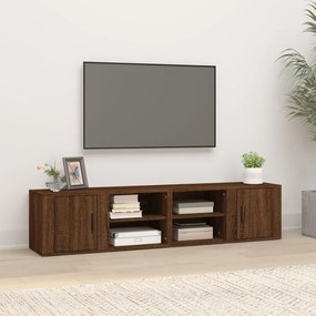 vidaXL TV skříňky 2 ks 80 x 31,5 x 36 cm kompozitní dřevo [819441] Barva: hnědý dub