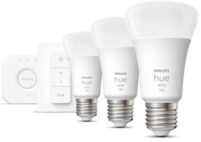 Základní sada Philips Hue WHITE 3xE27/9,5W 2700K + zařízení k propojení