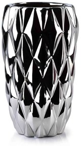 Keramická váza BASILE 24,5 cm stříbrná