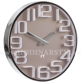 Designové nástěnné hodiny Future Time FT7010BR Numbers 30cm