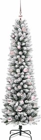 Umělý vánoční stromeček Bílá 150 cm PVC, kov a plast 3396095