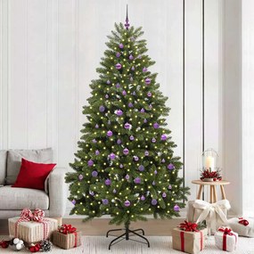 Umělý vánoční stromeček 240 cm 300 LED Teplá bílá PVC a ocel 3395709