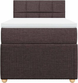 Box spring postel s matrací tmavě hnědá 80x200 cm textil 3287286