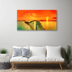 Obraz na plátně Most Moře Architektura 140x70 cm