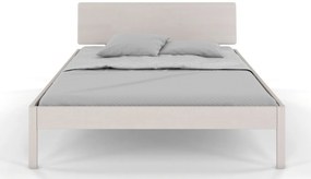 Dřevěná postel Visby AMMER z borovice / 200x200 cm, bílá barva