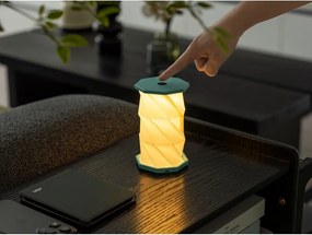 Bílá/tyrkysová přenosná světelná dekorace na USB ø 8 cm Twist – Gingko
