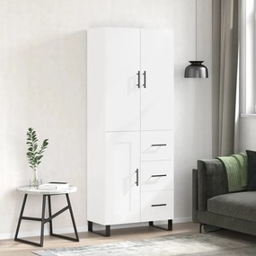 Skříň highboard bílá 69,5 x 34 x 180 cm kompozitní dřevo 3196035