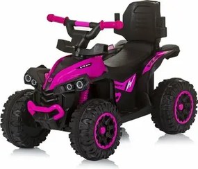 CHIPOLINO Odrážedlo se stříškou a vodící tyčí ATV Pink