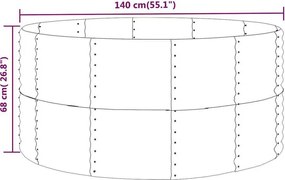 vidaXL Vyvýšený záhon 140x140x68 cm pozinkovaná ocel [319090] Barva: Stříbrná
