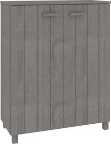 Botník HAMAR světle šedý 85 x 40 x 108 cm masivní borovice 340519