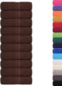 Ručníky pro hosty FROGN 10 ks hnědé 30x50 cm 360 g/m² 136757