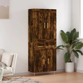 vidaXL Skříň highboard 69,5 x 34 x 180 cm kompozitní dřevo [3199865] Barva: kouřový dub