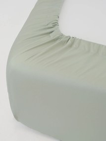MK Lůžkoviny Saténové prostěradlo Diana 90 × 200 cm - šedozelená