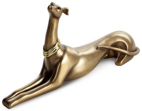 EUROFIRANY DEKORAČNÍ SOŠKA DOG 42X9X21 CM ZLATÁ
