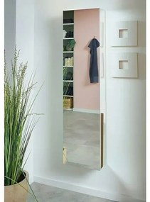 Camargue Vysoká skříňka se zrcadlem Kubik, 155 × 36 × 16,5 cm, dřevotříska