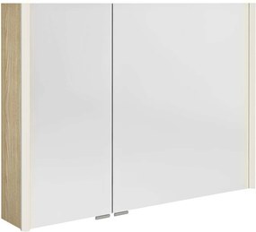 Sapho Alix - Zrcadlová skříňka s LED osvětlením 96x70x18 cm, 2x dvířka, jilm bardini AX196-0013
