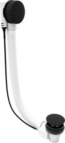 Polysan - Vanová odtoková a přepadová souprava, délka 120 cm, matná černá 71856.21