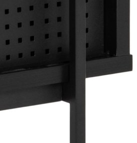 Scandi Černý dřevěný regál Toren 113,8 cm