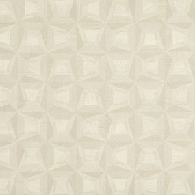 Bílá vliesová geometrická tapeta na zeď s vinylovým povrchem 31902 Textilia | Lepidlo zdrama