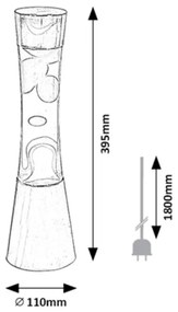 Rabalux 7028 - Lávová lampa MINKA 1xGY6,35/20W/230V multicolor