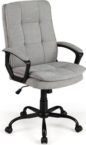 Costway Ergonomická kancelářská židle s područkami a kolečky Výškově