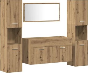4dílná koupelnová sestava dub artisan kompozitní dřevo 3328596