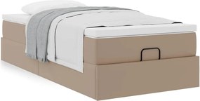 Osmanský rám postele s matrací cappuccino 100x200cm umělá kůže 3311025