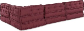 Modulová pohovka Textil Bordó 210 x 140 x 56 cm 3315073