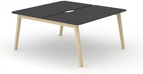 NARBUTAS - Dvoumístný pracovní stůl NOVA WOOD HPL 160x164 cm