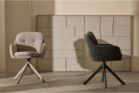 Béžové čalouněné jídelní křeslo s područkami Lexa – Kave Home