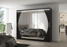 Posuvná skříň se zrcadlem a LED osvětlením CAMBE 250