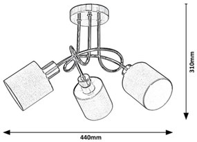 Rabalux - Přisazený lustr 3xE14/25W/230V