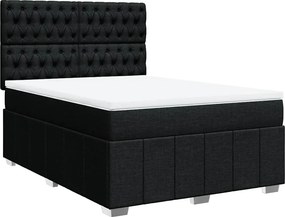 Box spring postel s matrací černá 140x200 cm textil 3294000