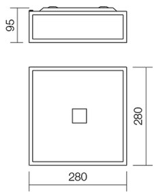 Redo 01-1237 koupelnové stropní LED svítidlo Ego chrom, 20W, 3000K, 28cm