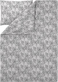 Livarno® Ložní povlečení Renforcé, 140 x 200 cm , 70 x 90 cm (šedá/bílá)