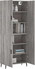 Skříň highboard šedá sonoma 69,5 x 34 x 180 cm kompozitní dřevo 3195697