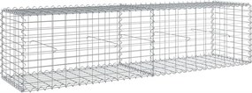 Gabionový koš s víkem 200 x 50 x 50 cm pozinkované železo 3295133