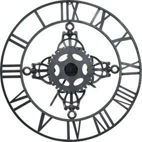 vidaXL Nástěnné hodiny stříbrné 78 cm kov [321457]