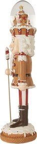 Perníkový Louskáček Nutcracker s LED světýlky - 14*13*48 cm / 3*AA