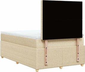 Box spring postel s matrací krémová 120x190 cm textil 3292014