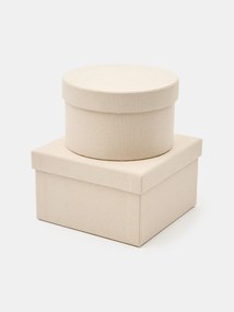 Sinsay - Sada úložných krabiček 2 pack - béžová