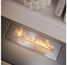 InFire - Vestavěný BIO krb 5,5x50 cm 3kW chrom Inbox simple 500 Inox