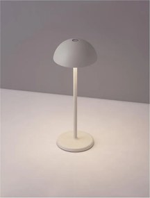 NV 9281380 Venkovní stolní lampa ROSE bílý hliník a akryl LED 1W 3000K 5V DC IP54 vypínač na těle / USB kabel - NOVA LUCE