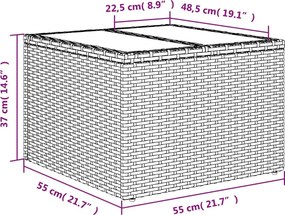 vidaXL 8dílná zahradní sedací souprava s poduškami polyratan [3219938] Barva: Černá a krémová