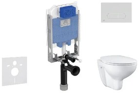 Ideal Standard ProSys - Set předstěnové instalace, klozetu a sedátka Bau Ceramic, tlačítka Oleas M1, Rimless, SoftClose, chrom mat ProSys80M SP137