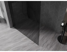 Mexen, Mexen Kioto-X sprchová stěna 60 x 200 cm, grafit 10 mm, pistolově šedá kartáčovaná - 800-060-101-66-40-X