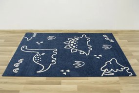 Dětský koberec Emily Kids 5859A Dinosauři modrý
