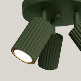 Sollux Lighting Stropní svítidlo KARBON 3P olivově zelené